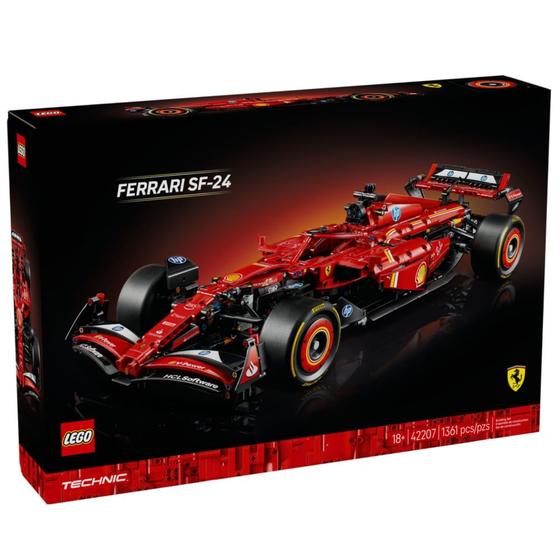 LEGO Technic - Carro Ferrari SF-24 F1 - 1361 Peças - 42207 - Blocos de ...
