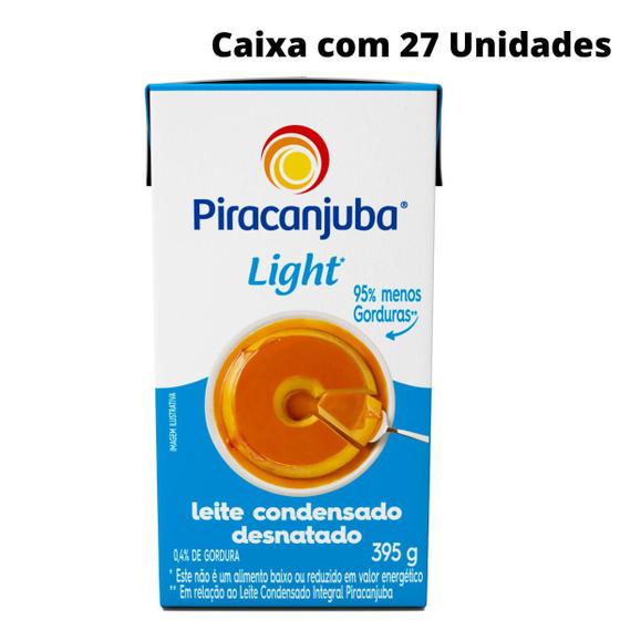 Leite Condensado Light Desnatado Piracanjuba 395g Caixa 27un - Leite ...