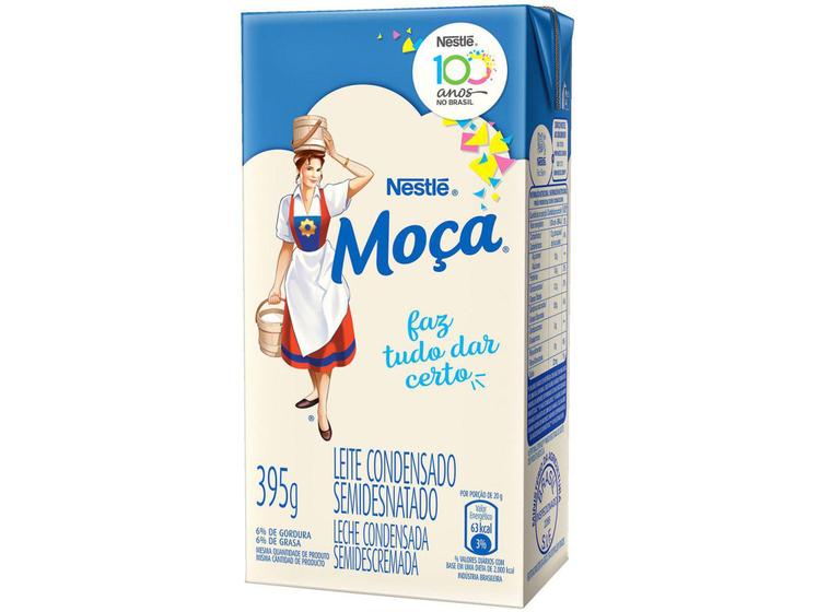 Leite Condensado Nestlé Semidesnatado Moça - Caixa 395g - Leite ...