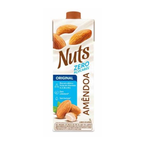 Leite De Amendoas 1 Litro Sem Açucar Nuts - Bebida de Castanha ...