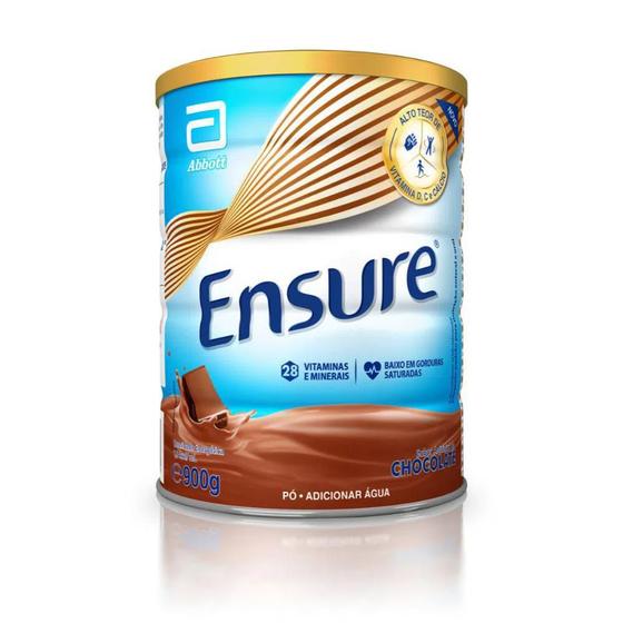Leite Em Pó Ensure 900G Abbott Nutrição Completa Chocolate - Leite em ...