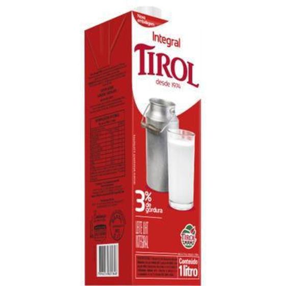 Leite Líquido UHT Integral Tipo Rosca 1l - Tirol - Leite - Magazine Luiza