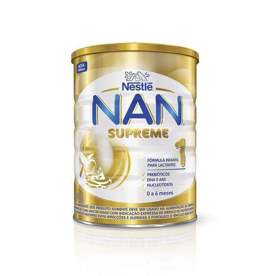 Leite Nan Supreme 1 Fórmula Infantil Nestlé Lata 800g - Fórmula ...