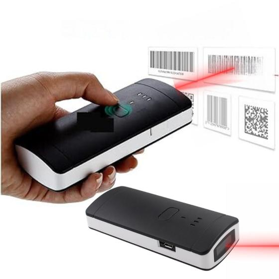 Leitor de Codigo de Barras Bluetooth 1D 2D Qr Code Sem fio Celular PC Tela Papel - Novavida ...