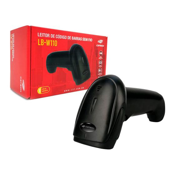 Leitor de Código de Barras C3Tech LB-W110BK, Sem Fio, 1D/2D, 200 Scans ...