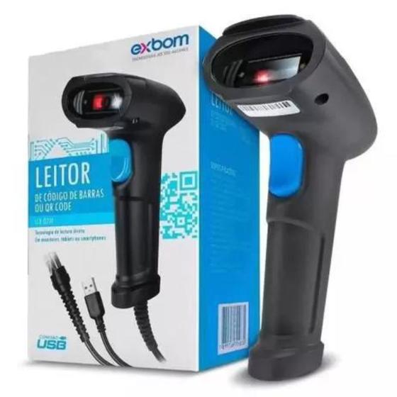 Leitor de Código de Barras USB 2D 5V Qr Code Etiqueta Boleto Exbom LCB ...