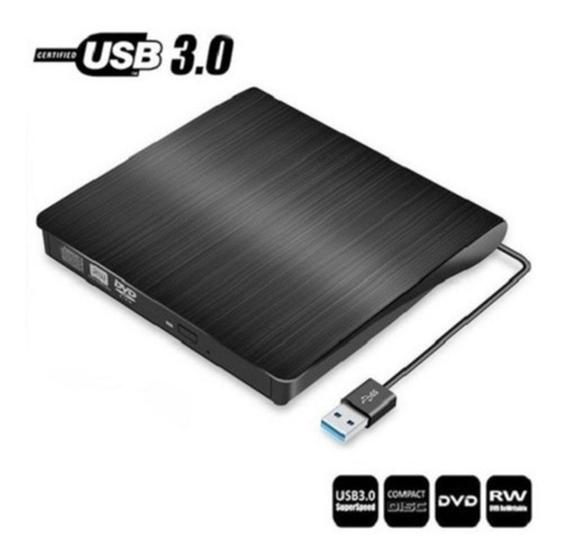 Leitor de Dvd e Cd Externo Usb 3.0 Portátil Slim 5 Gbps para Notebook ...