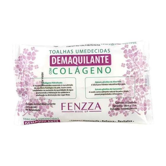 Lenço Demaquilante Com Colágeno - Fenzza - Demaquilante Facial ...