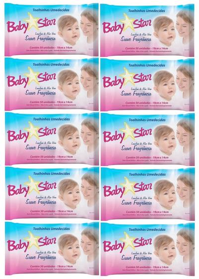 Lenço Umedecido Baby Star 24 Pacotes c/ 50 un.(1200 lenços) - BabyStar ...