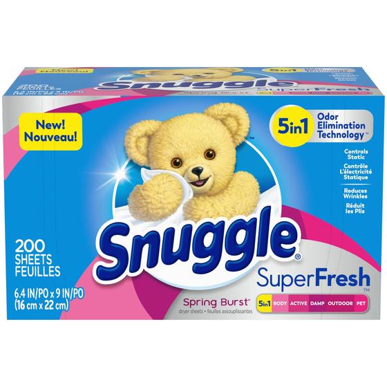 Lençóis Secadores Snuggle Plus SuperFresh Spring Burst - Pacote com 200 ...