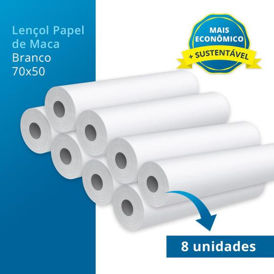 Lençol Papel Hospitalar Descartavel Maca 70x50 8 rolos - SUL PAPER ...