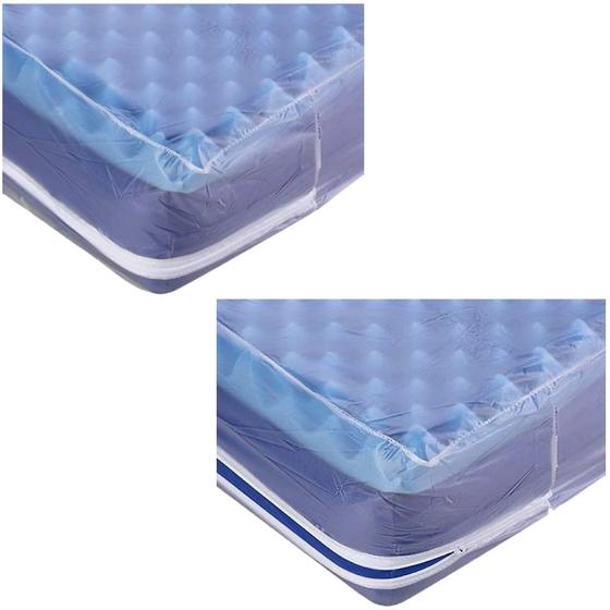 Lençol PVC Solteiro TC Fraldas Transparente Zíper 190X90X25cm - unidade ...