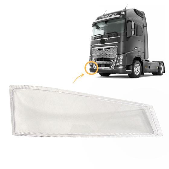 Lente para Farol Auxiliar Volvo FH16 Direito - EDN - Lente do Farol ...