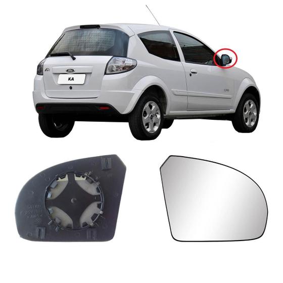 Lente Retrovisor Direito Ford Ka 2007 2006 2009 2012 2014 - Metagal ...