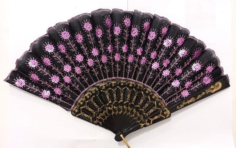 Leque Grande Pomba Gira Ciganas Paetê Umbanda Candomblé - Guias Luz ...