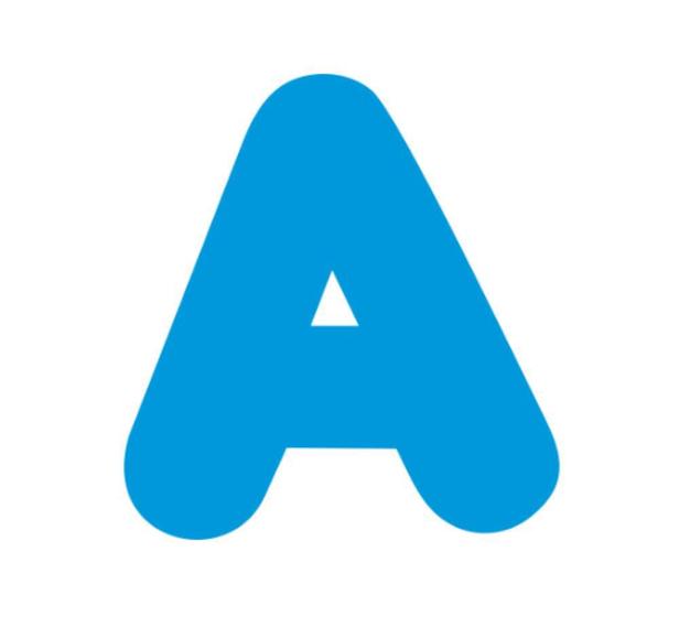 Letra A Em Eva Azul Piffer - Luminária de Letra / Número - Magazine Luiza