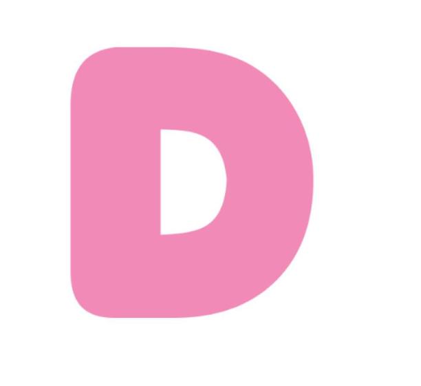 Letra D Em Eva Rosa Piffer - Luminária de Letra / Número - Magazine Luiza