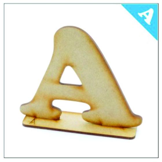 Letra de mesa em MDF laser na base 10cm altura - KORPEL - Objetos de ...