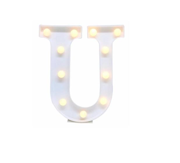 Letra Luminária Led 3d Decorativa Festa - Escolha De De A-z - Gabiplast ...