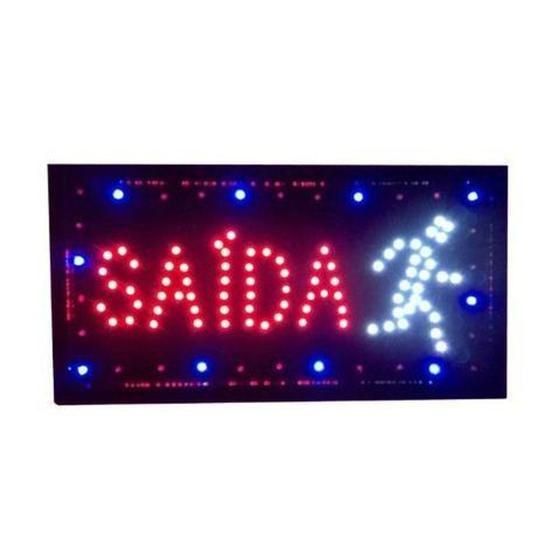 Letreiro De Led Placa Escrito Saída Luminoso 110v - Trimigo - Painel de ...