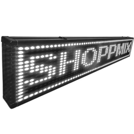 Letreiro Digital LED Luminoso Painel Branco 0,70 x 0,20m USB - LUATEK ...