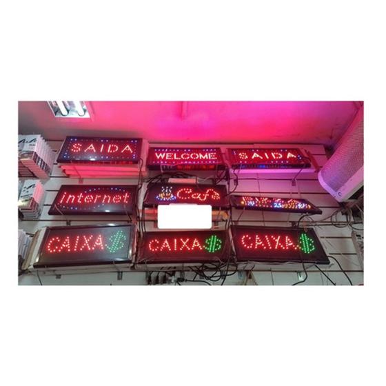 Letreiro Luminoso Led Placa Para Vários Estabelecimentos - Kit ...