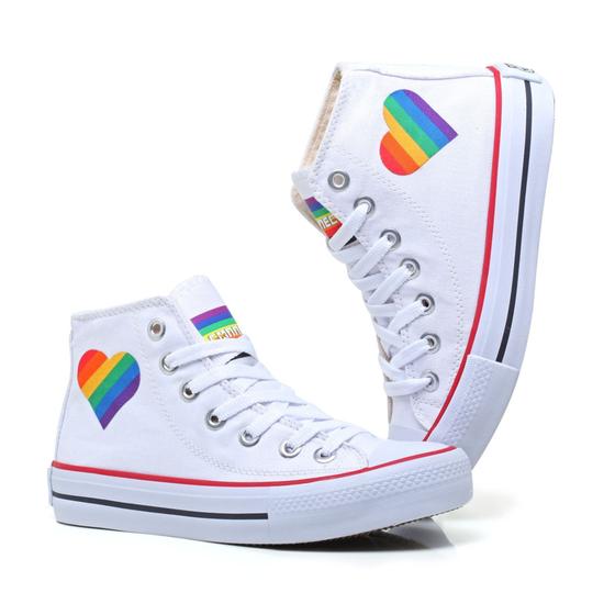 Lgbt orgulho tenis cano alto star envio imediato hi - CONNECT SPACE ...