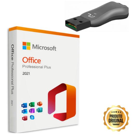 Licença vitalícia office 2021 pro plus + pen drive titan 8gb ...