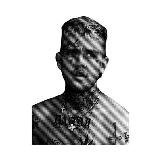 Lil Peep Preto Branco Hip Hop Rapper Poster Pintura Em Tela Arte De ...