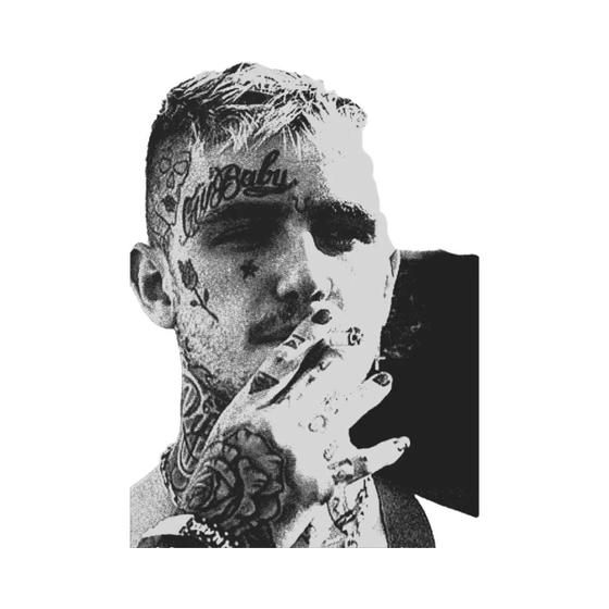Lil Peep Preto Branco Hip Hop Rapper Poster Pintura Em Tela Arte De ...