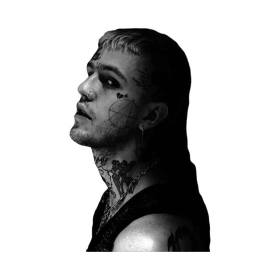 Lil Peep Preto Branco Hip Hop Rapper Poster Pintura Em Tela Arte De ...