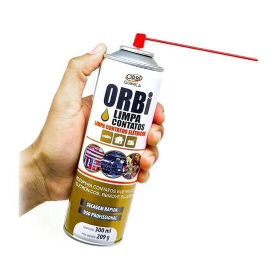 Limpa Contato ELETRONICO Elétrico Spray Profissional 300ml - ORBI ...