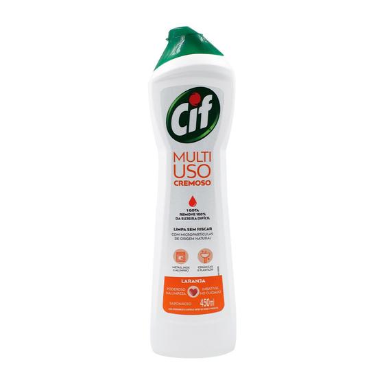 Limpador Cif Cremoso Limpeza Profunda Laranja 450ml - Sapólio ...