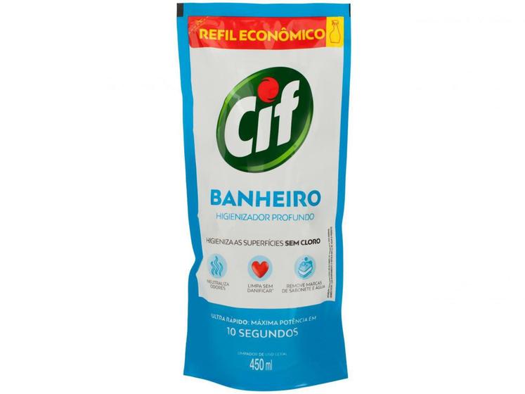 Limpador Líquido de Banheiro Cif Ultra Rápido - Refil 450ml - Limpador ...