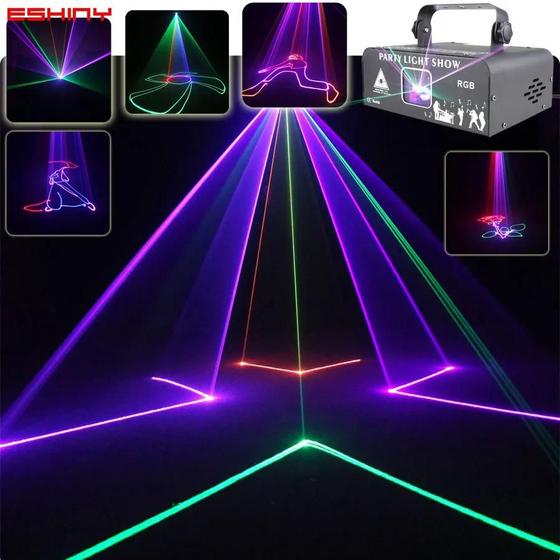 Linha De Feixe De Laser Rgb Palco Luz Discoteca Dmx Dj Festa Projetor ...