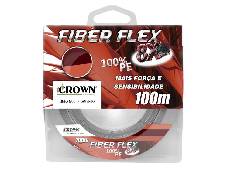 Linha Multifilamento Crown Fiber Flex 8x Cinza 0,26mm 40Lbs - 100 ...