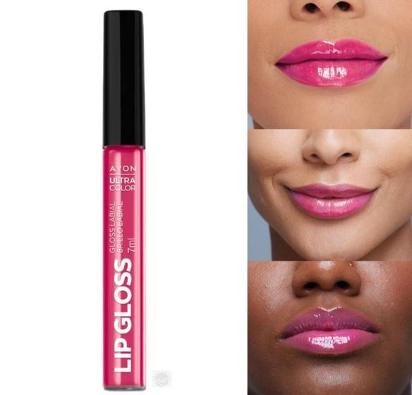 Lip Gloss Labial Ultra Color Rosa Wow Avon 7ml - Gloss e Brilho Labial ...