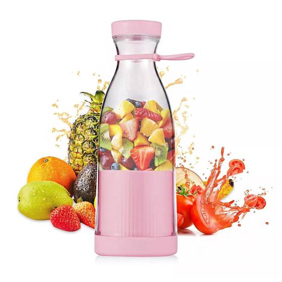 Liquidificador Garrafa 420 ml Mixer Portátil Mini Shake Multifuncional ...