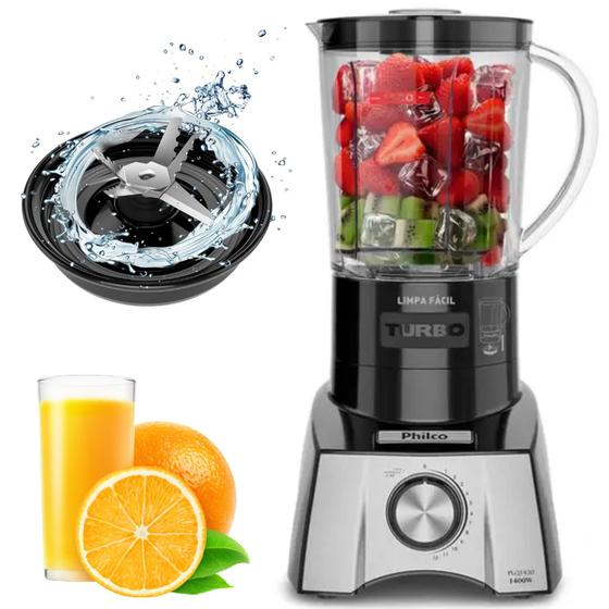 Liquidificador Pro Maxx 6 Limpa Fácil Philco PLQ1430P 1400W 127V ...