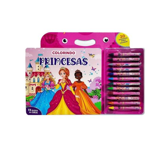 Livro Colorindo 30 desenhos para colorir C/12 Giz De Cera - NoBrand - Kit de Colorir - Magazine ...