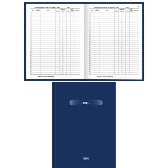 Livro De Ponto 4 Assinaturas Tilibra Com 100 Folhas - Livro Ata ...