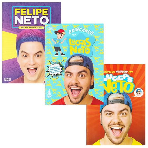 Livro Família Neto Kit 3 Livros Luccas e Felipe Netto - Pixel - Livros ...