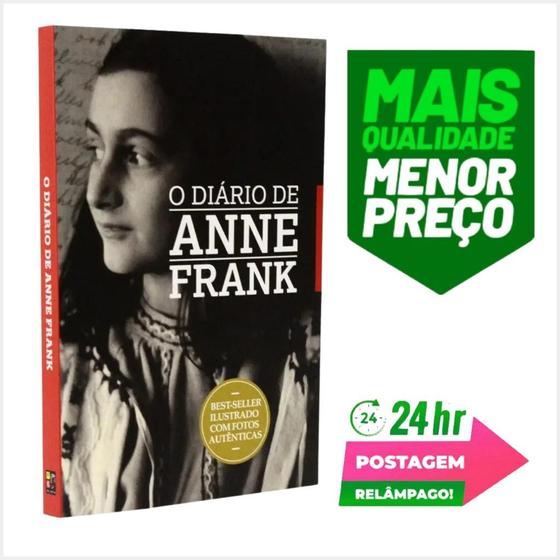 Livro Físico O Diário de Anne Frank Brochura Ilustrado com Fotos ...