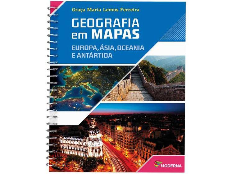 Livro Geografia em Mapas Europa, Ásia, Oceania e - Antártida Geografia ...