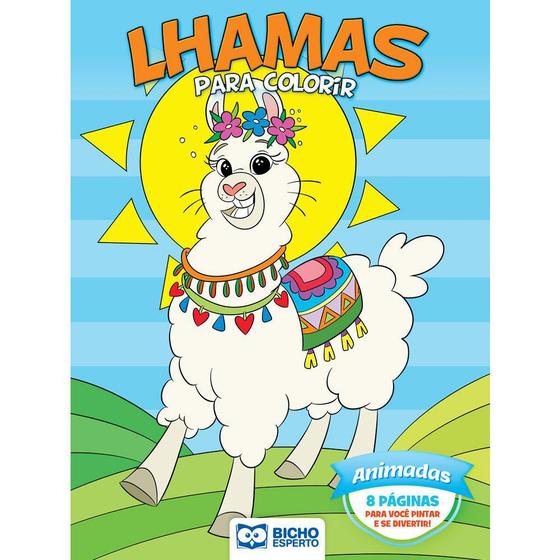 Livro Para Colorir Lhamas - Animadas - Bicho Esperto - Livros de ...