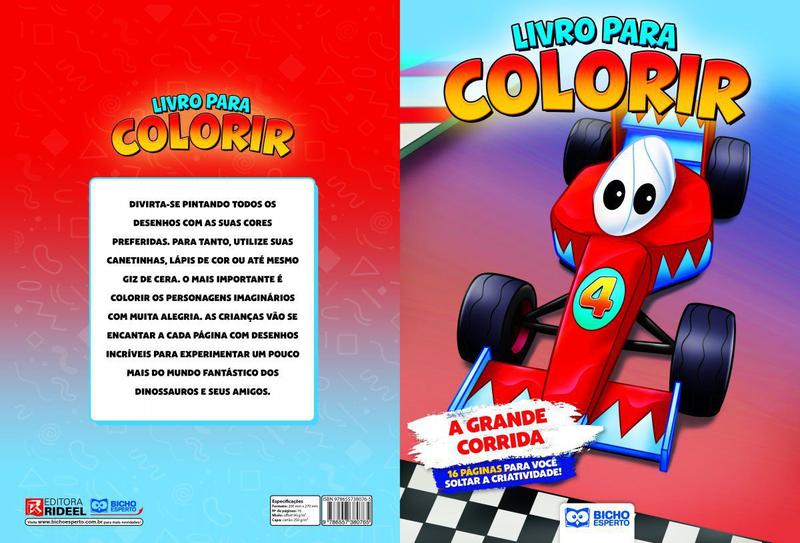 Livro Para Colorir Máquinas Radicais - A Grande Corrida - Bicho Esperto ...