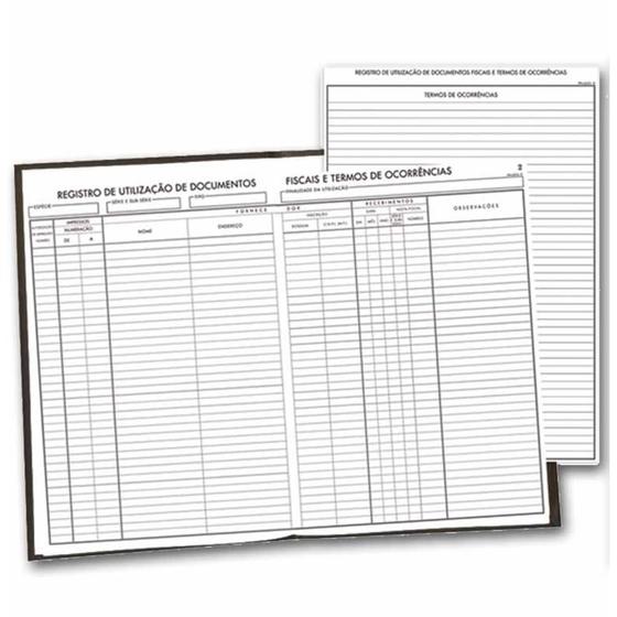 Livro registro documentos fiscal mod.6 50 folhas / 10un / tilibra ...