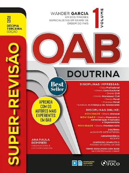 Livro - Super Revisão OAB - Doutrina Completa - 13ª Ed - 2023 - VOL 1 ...