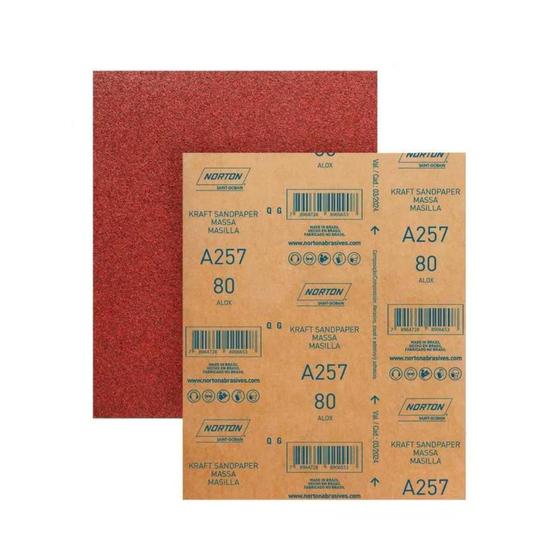 Lixa de Parede Massa e Madeira Norton 80 a 220 C/10 Unidades - Lixa ...
