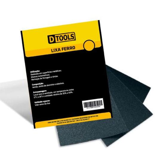 Lixa Ferro 80 - Dtools 25 folhas - Lixa para Ferro - Magazine Luiza